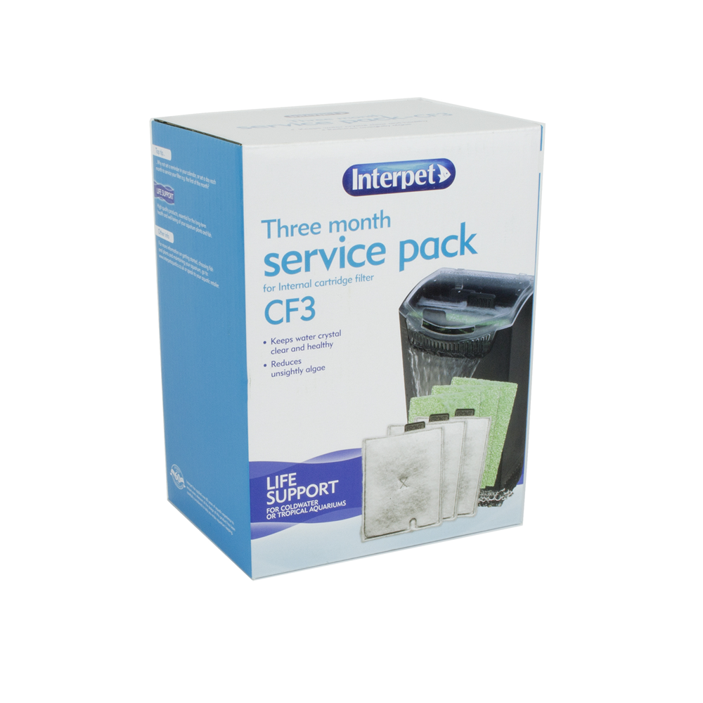 Interpet Internal Cartridge Filter CF3 - 3 Month Service Kit – Water ...