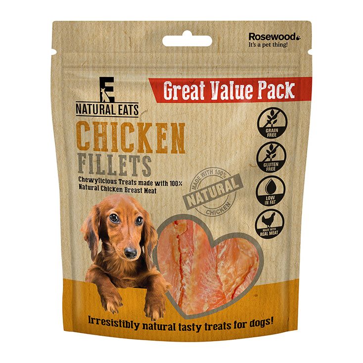 Chicken Fillets Dog Treats Value Pack 400g – Water World Pet & Aquatic ...